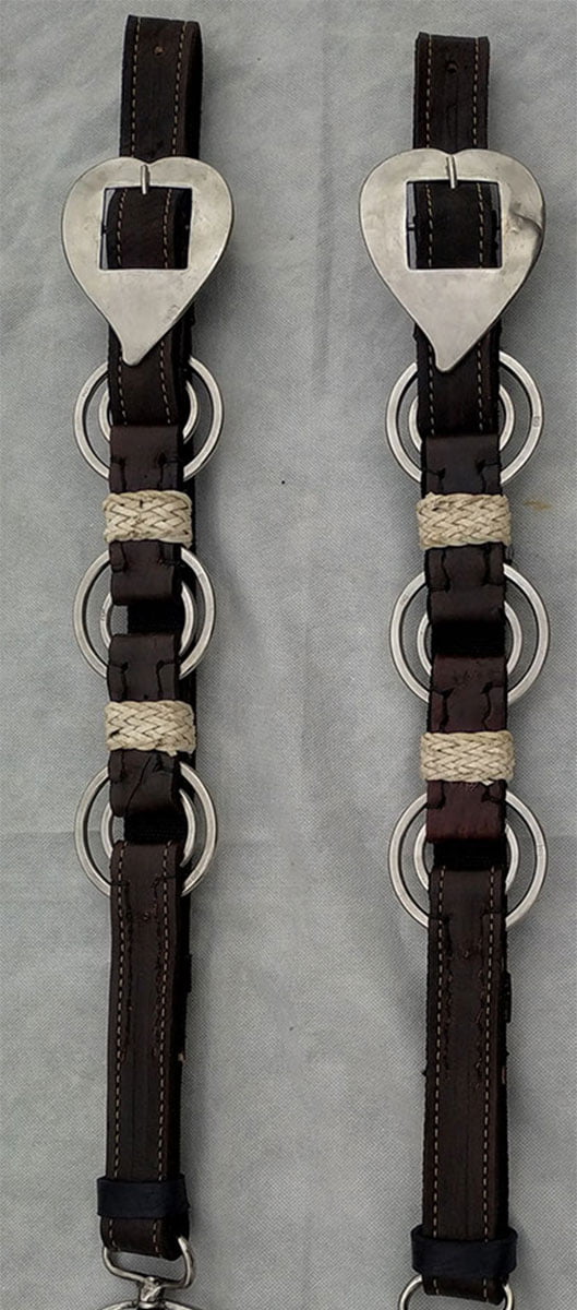 Loro de Couro Legítimo Com Argolas de Inox e Tranças MCS3207 - Moda ...